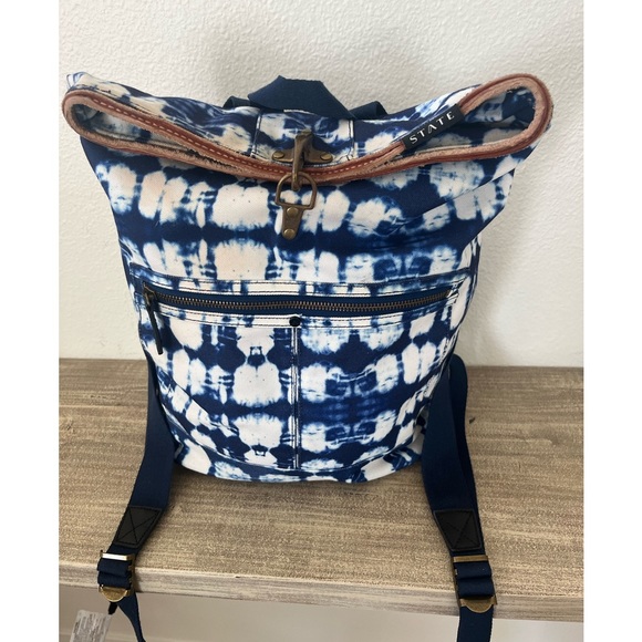 STATE | Bags | State Canvas Leather Tie Dye Backpack | Poshmark